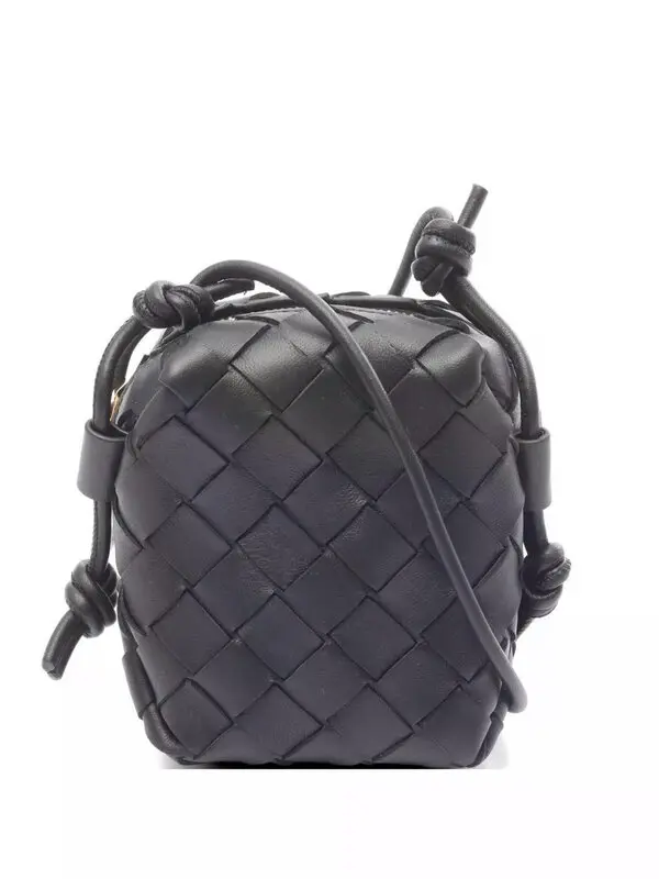 Bottega Veneta Micro Intrecciato Crossbody Bag - Black