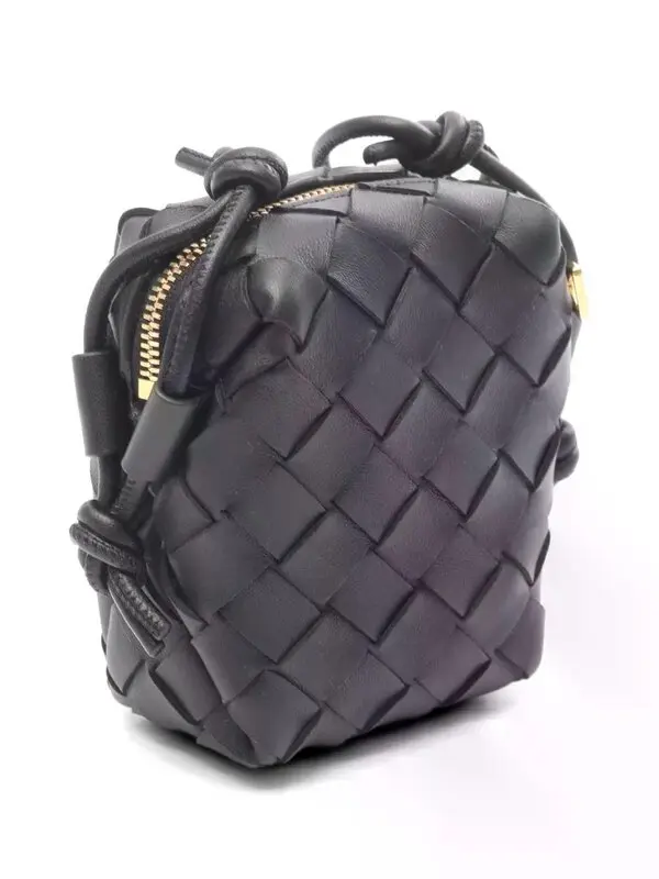 Bottega Veneta Micro Intrecciato Crossbody Bag - Black