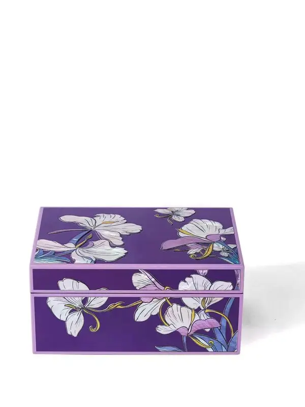 Shanghai Tang Ginger Flower Jewellery Box - Purple