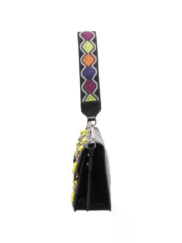 Etro Embellished Straw Shoulder Bag