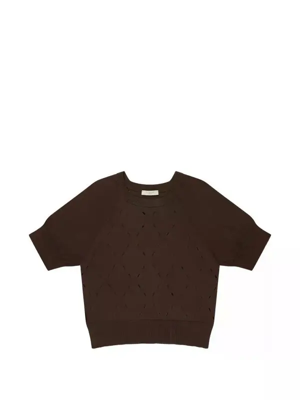 SLOWEAR Diamond Pattern Cotton Sweater