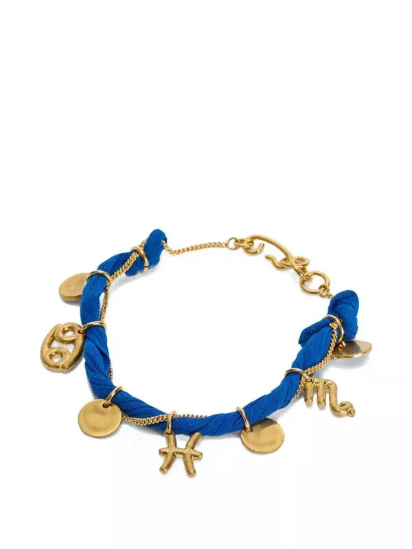 JIL SANDER Zodiac Pendant Silk-torchon Bracelet