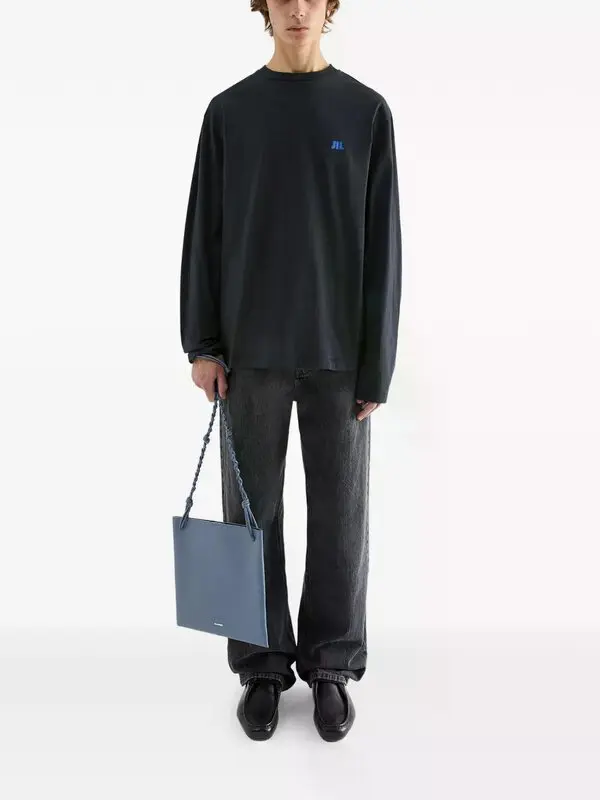 JIL SANDER Logo Embroidered Sweatshirt - Blue