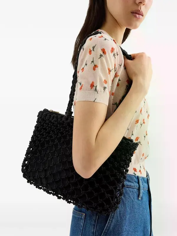 JIL SANDER Crochet-effect Shoulder Bag