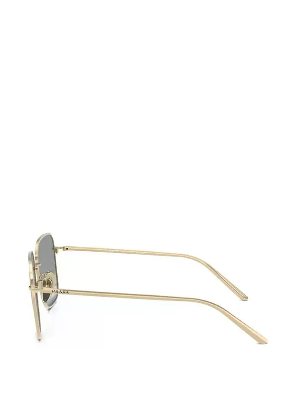 Prada Square-frame Sunglasses - Gold