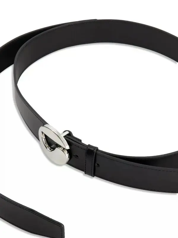 Coperni Infinity Logo-buckle Leather Belt - Black