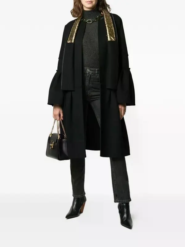 Gianfranco Ferre Metallic Effect Layered Coat