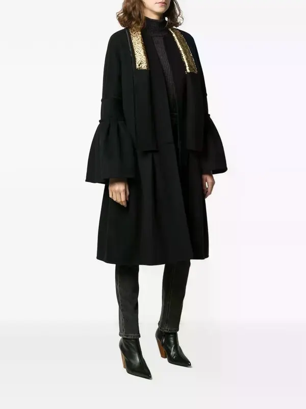 Gianfranco Ferre Metallic Effect Layered Coat