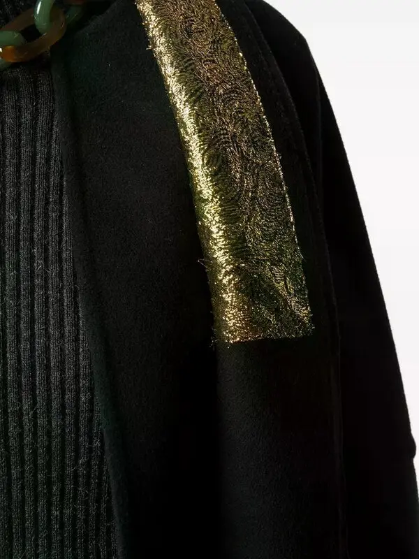 Gianfranco Ferre Metallic Effect Layered Coat