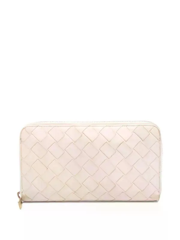 Bottega Veneta 2000s Intrecciato Zip-around Wallet - Pink