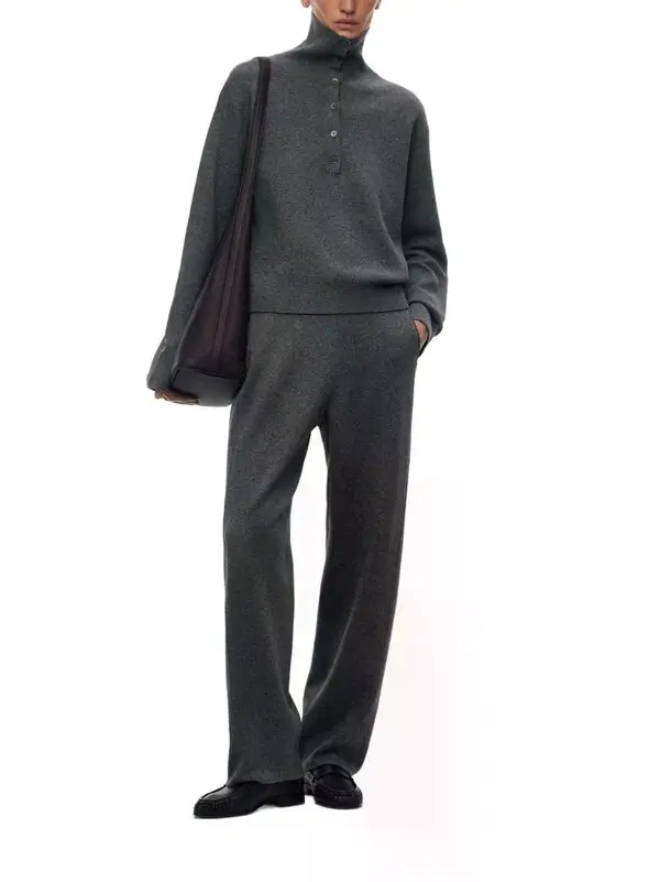 12 STOREEZ Dark Knitted Drawstring Trousers