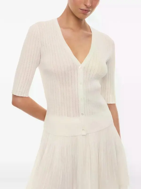 12 STOREEZ Lattice Short-sleeve Cardigan