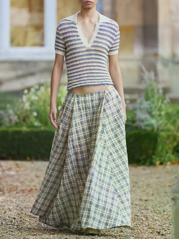 Bernadette Kennedy Check-pattern Midi Skirt