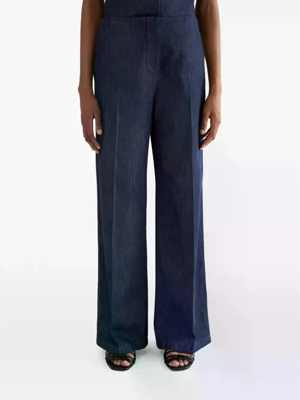 JIL SANDER Chambray Straight-leg Trousers