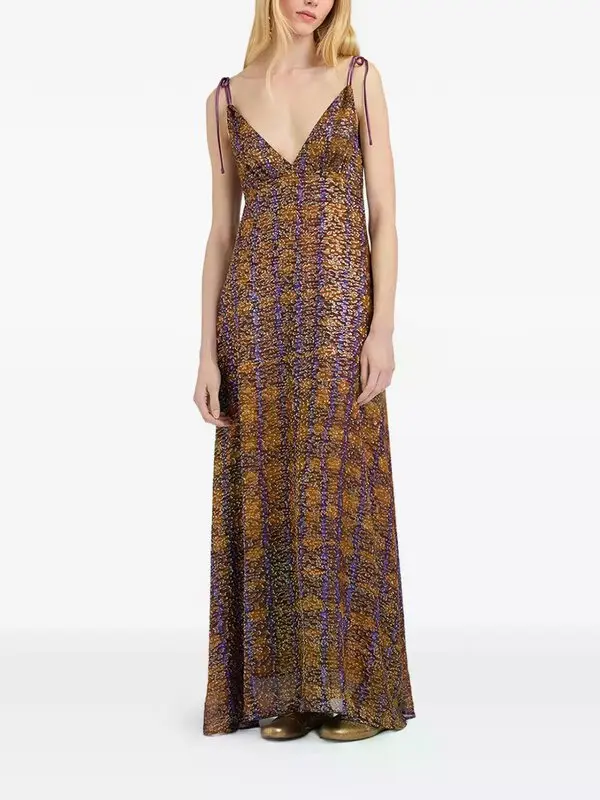Momoni Fil Coupé Maxi Dress