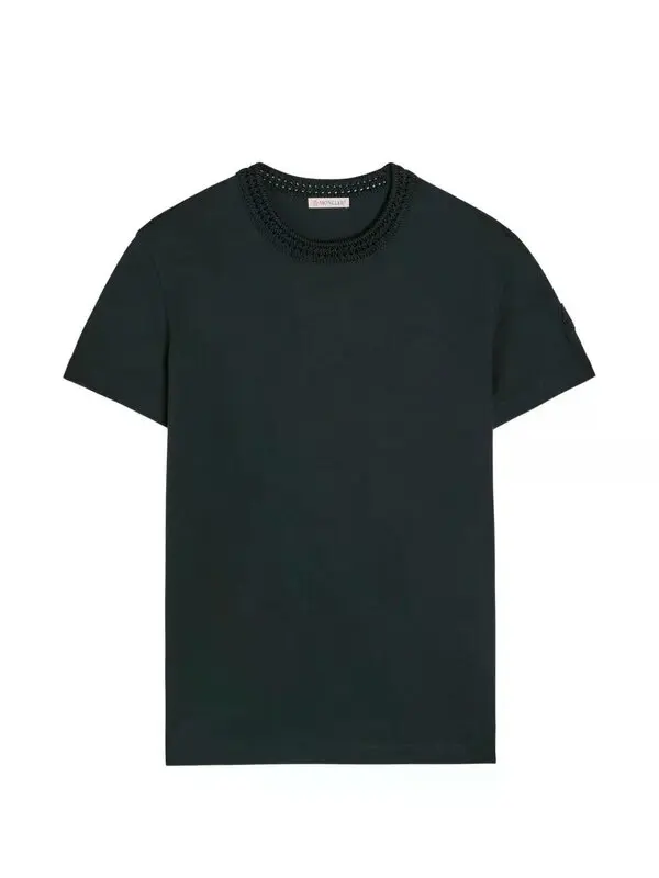 Moncler Crochet Trim T-shirt - Blue