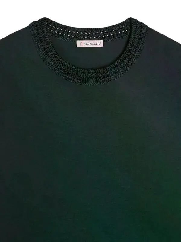 Moncler Crochet Trim T-shirt - Blue