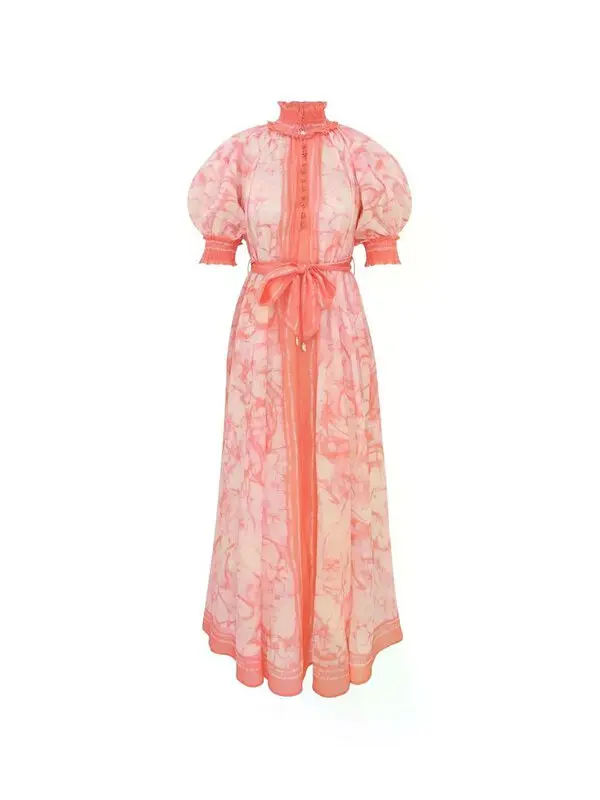 Zimmermann Indra Tie-dye Ramie Maxi Dress - Pink