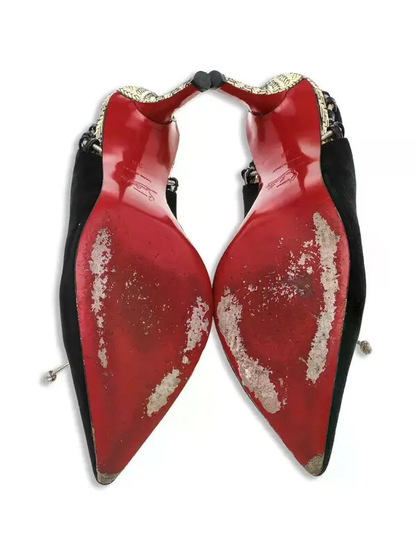 CHRISTIAN LOUBOUTIN Suede Slingback Pumps