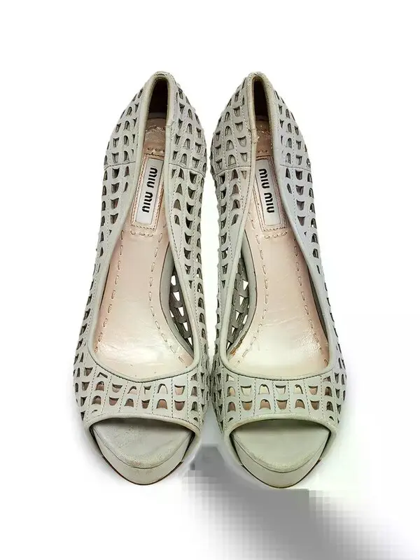 Miu Miu Laser-cut Platform Pumps