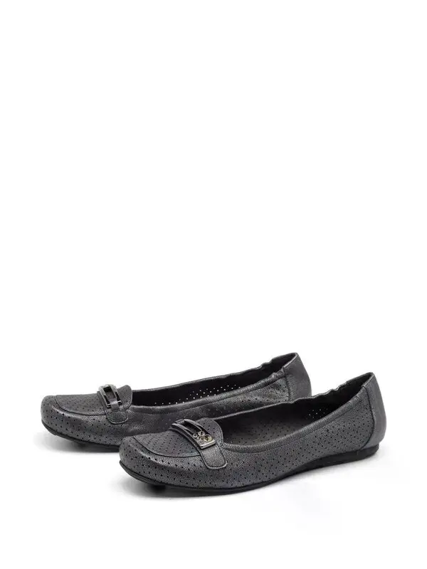STUART WEITZMAN Perforated Crystal-embellished Loafers