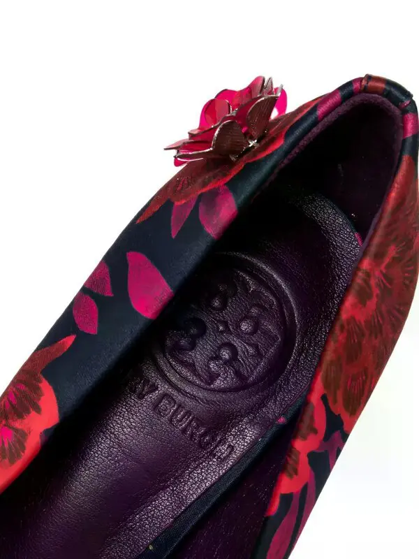 Tory Burch Elmira Floral Appliqué Wedge Pumps