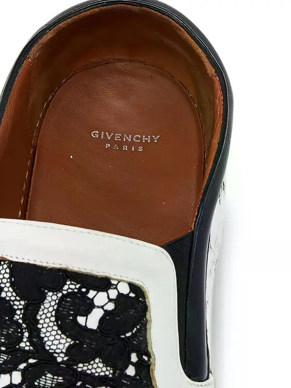 Givenchy Lace Leather Slip-on Sneakers