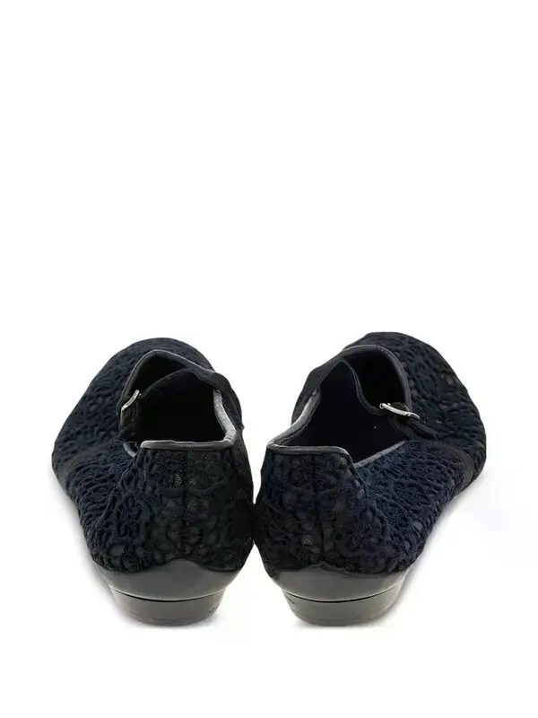 FERRAGAMO Lace Strap Ballet Flats