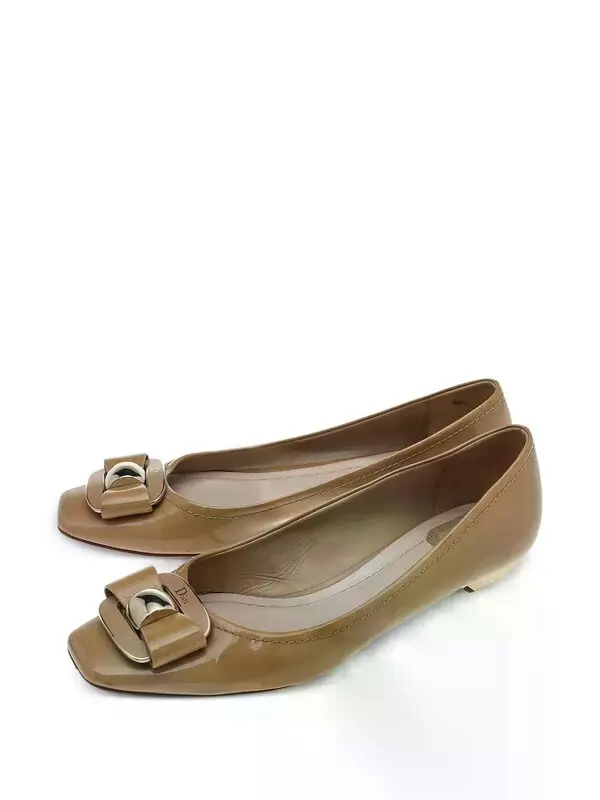 Dior Bow Detail Ballet Flats