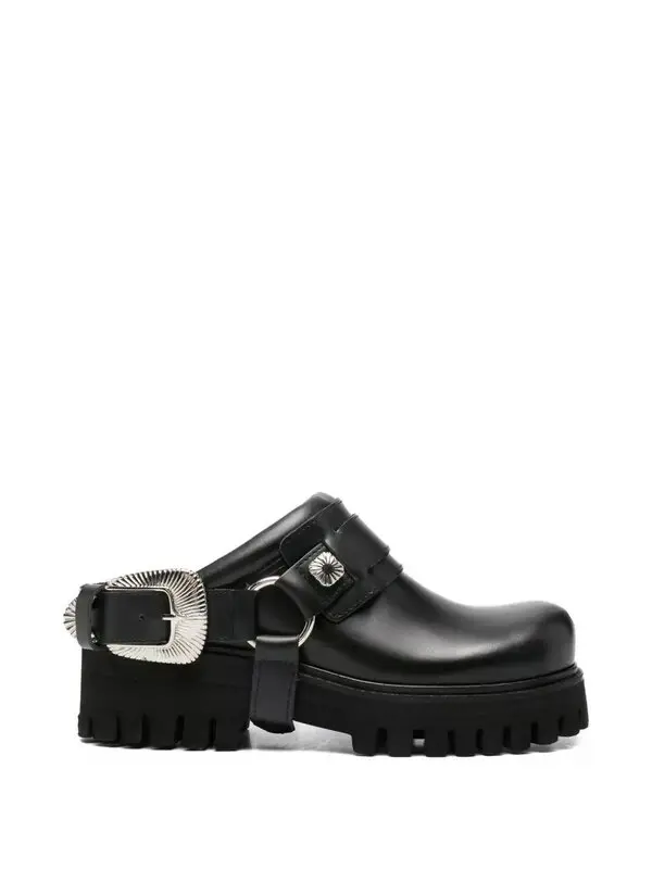 Toga Buckle-detail Lug-sole Mules