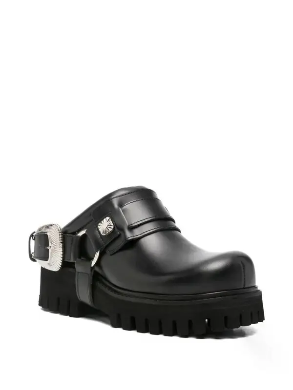 Toga Buckle-detail Lug-sole Mules