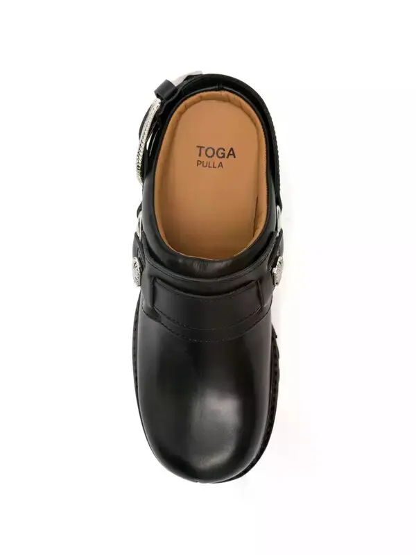 Toga Buckle-detail Lug-sole Mules