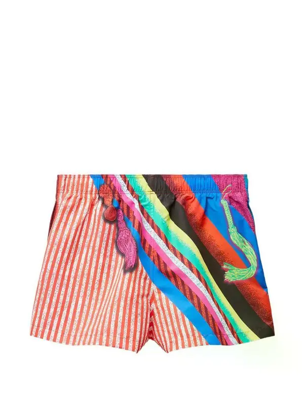 Versace Formula Print Swim Shorts