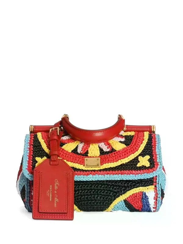 Dolce & Gabbana Mini My Sicily Handbag In Raffia