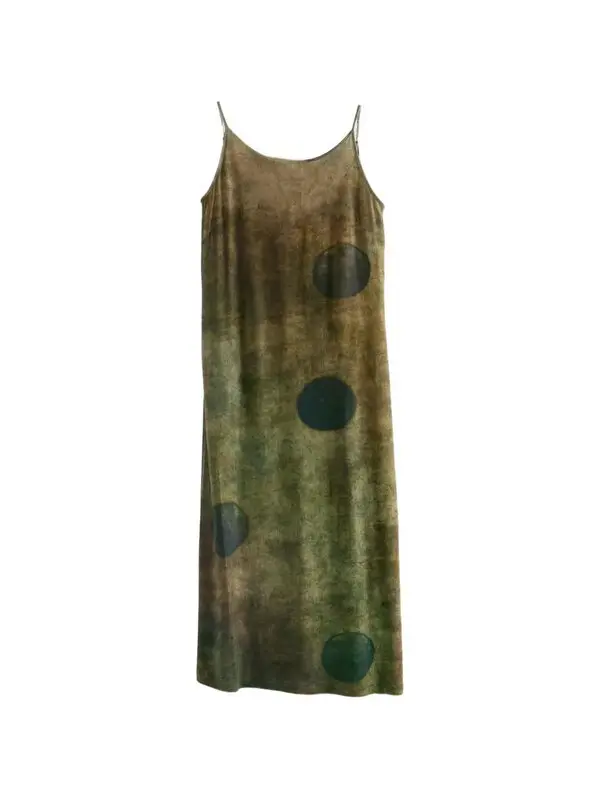 UMA WANG Polka-dot Daya Midi Dress - Brown