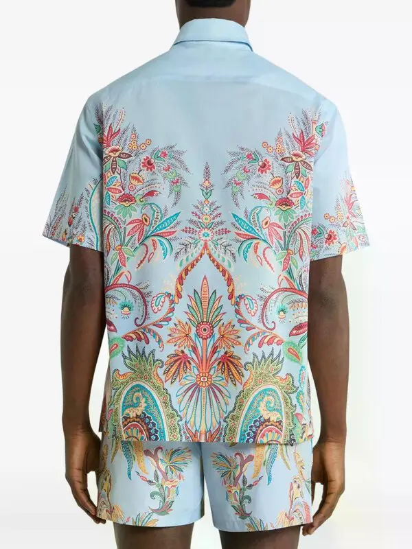 Etro Floral-print Short-sleeved Shirt
