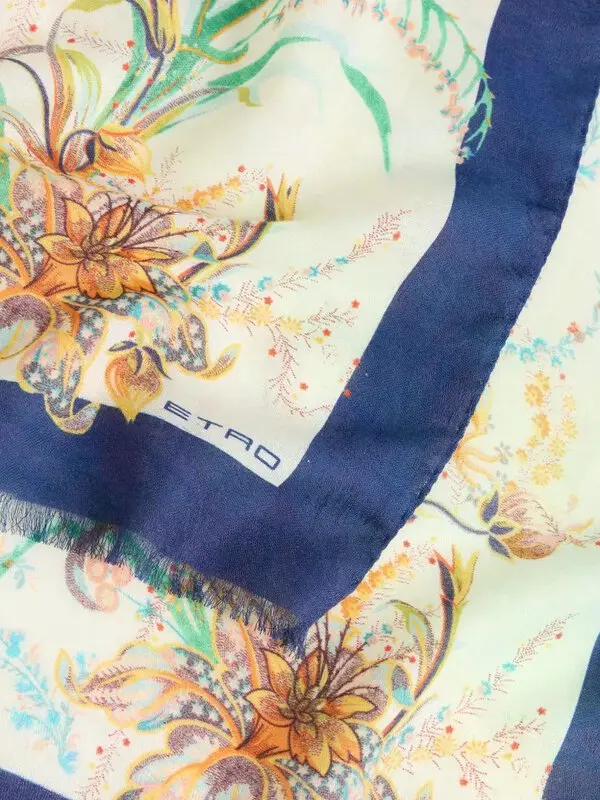 Etro Floral-motif Cotton Scarf