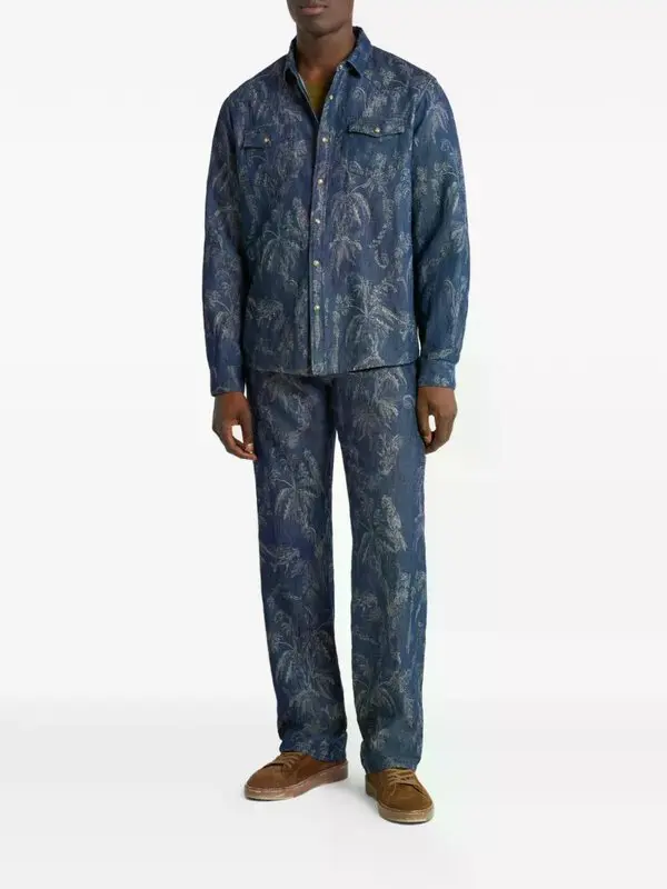 Etro All-over Jacquard Motif Jeans