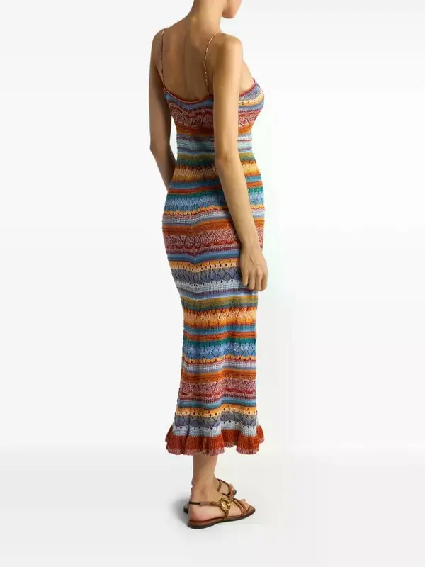 Etro Striped Knitted Maxi Dress