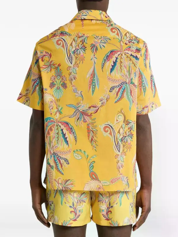 Etro Parrot-print Palm-tree Shirt