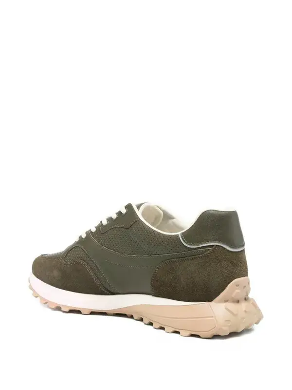 SERGIO MORETTI FIRENZE Perforated Panel Sneakers - Green