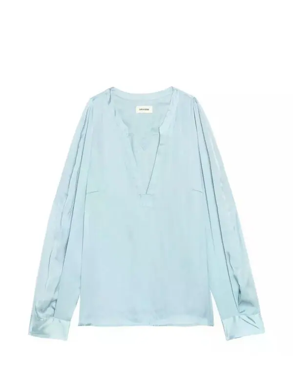 Zadig&Voltaire Torny Blouse In Japanese Satin - Blue