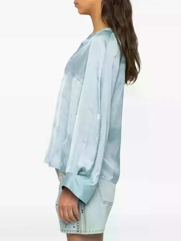 Zadig&Voltaire Torny Blouse In Japanese Satin - Blue