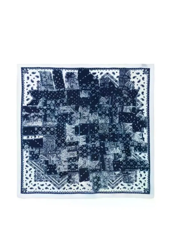 Zadig&Voltaire Blondie Patchwork-effect Scarf - Blue