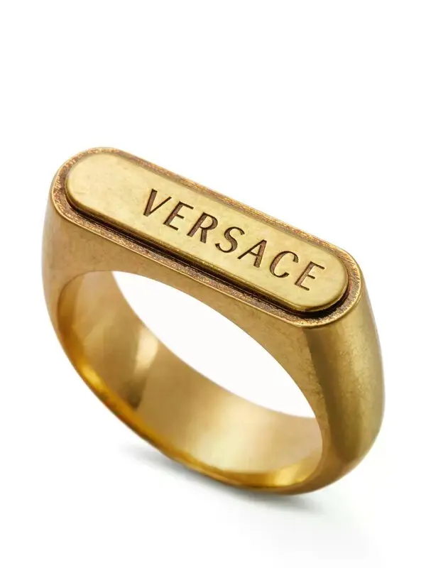 Versace Engraved Logo Ring