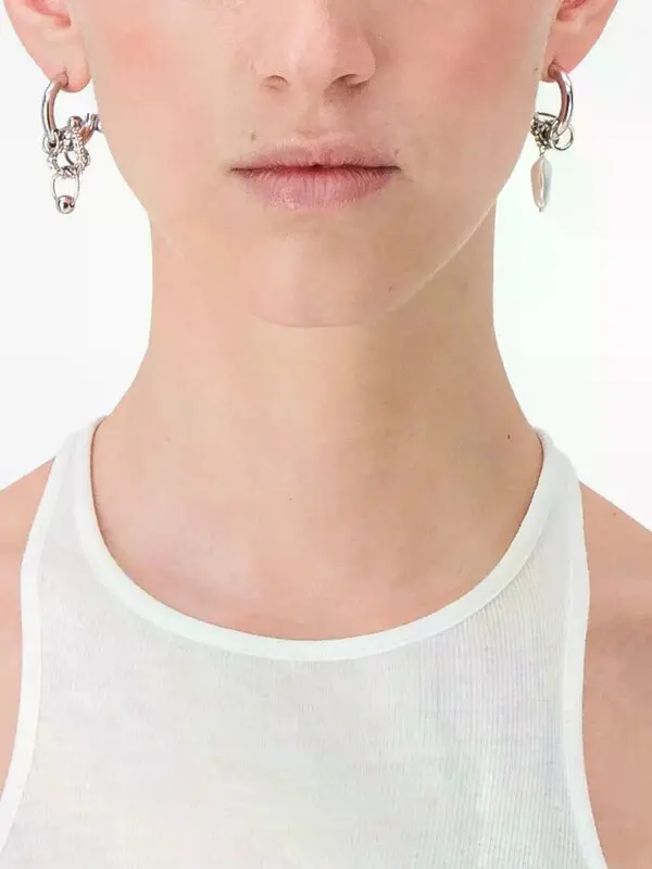 JUSTINE CLENQUET Danielle Pearl-embellished Hoop Earrings