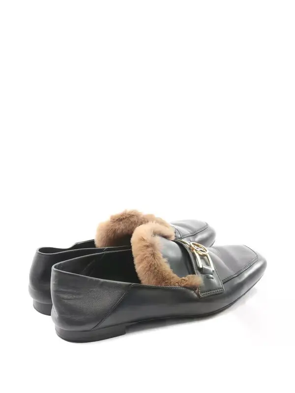 LOUIS VUITTON Logo Plaque Loafers