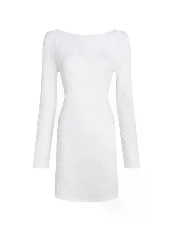 Karl Lagerfeld Textured Faux-pearl Beach Dress - White