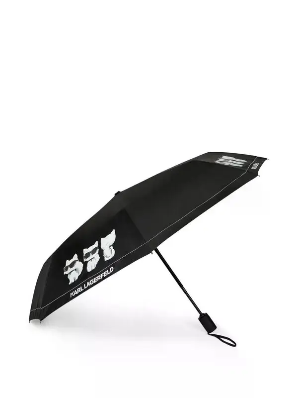 Karl Lagerfeld Small Ikon Choupette Umbrella - Black