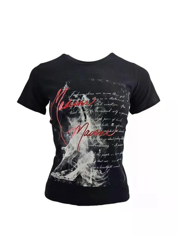 MADISON MAISON Graphic Print T-shirt - Black